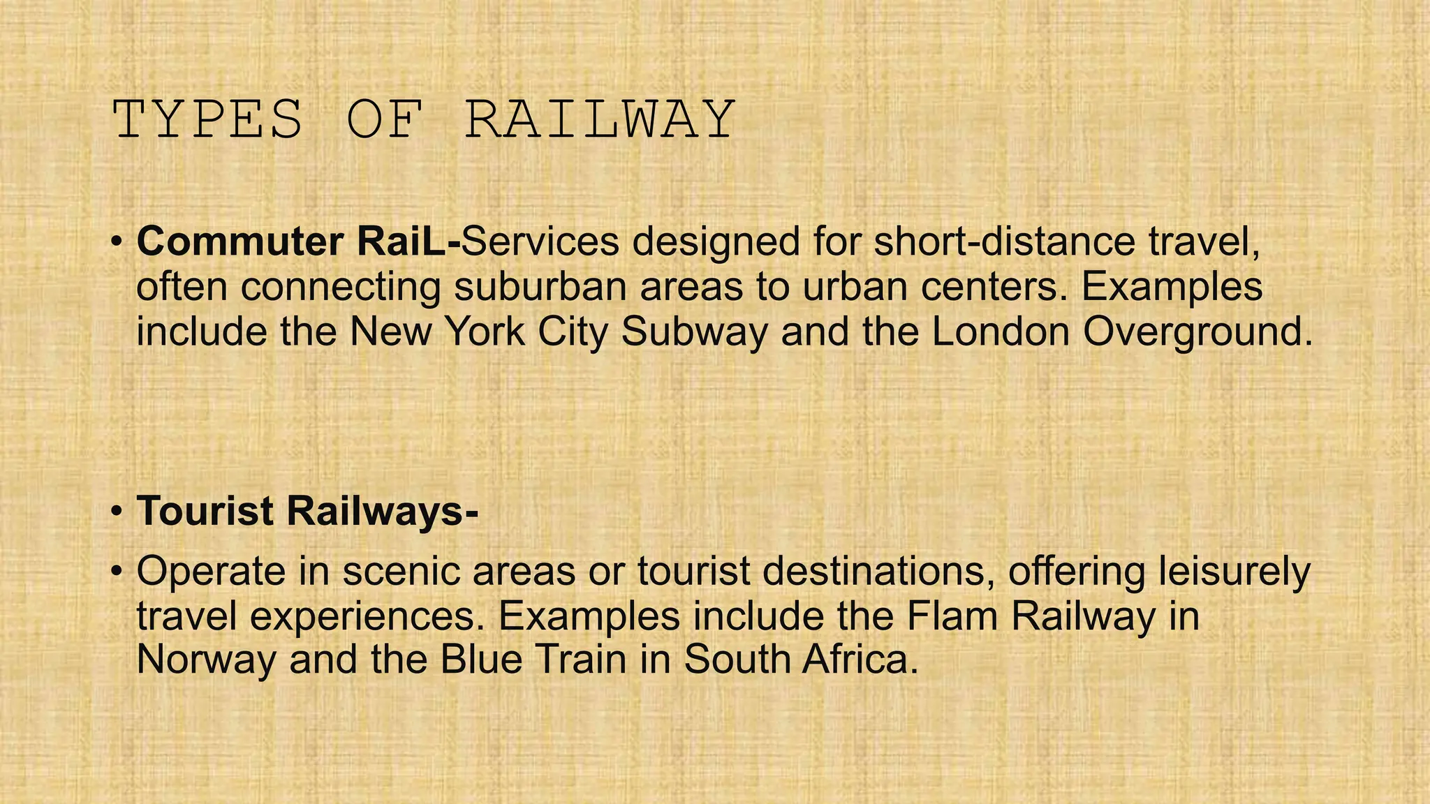 RAILWAY TRANSPORTATION PPT AND ITS USEFULNESS | PPTX