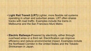 RAILWAY TRANSPORTATION PPT AND ITS USEFULNESS | PPTX