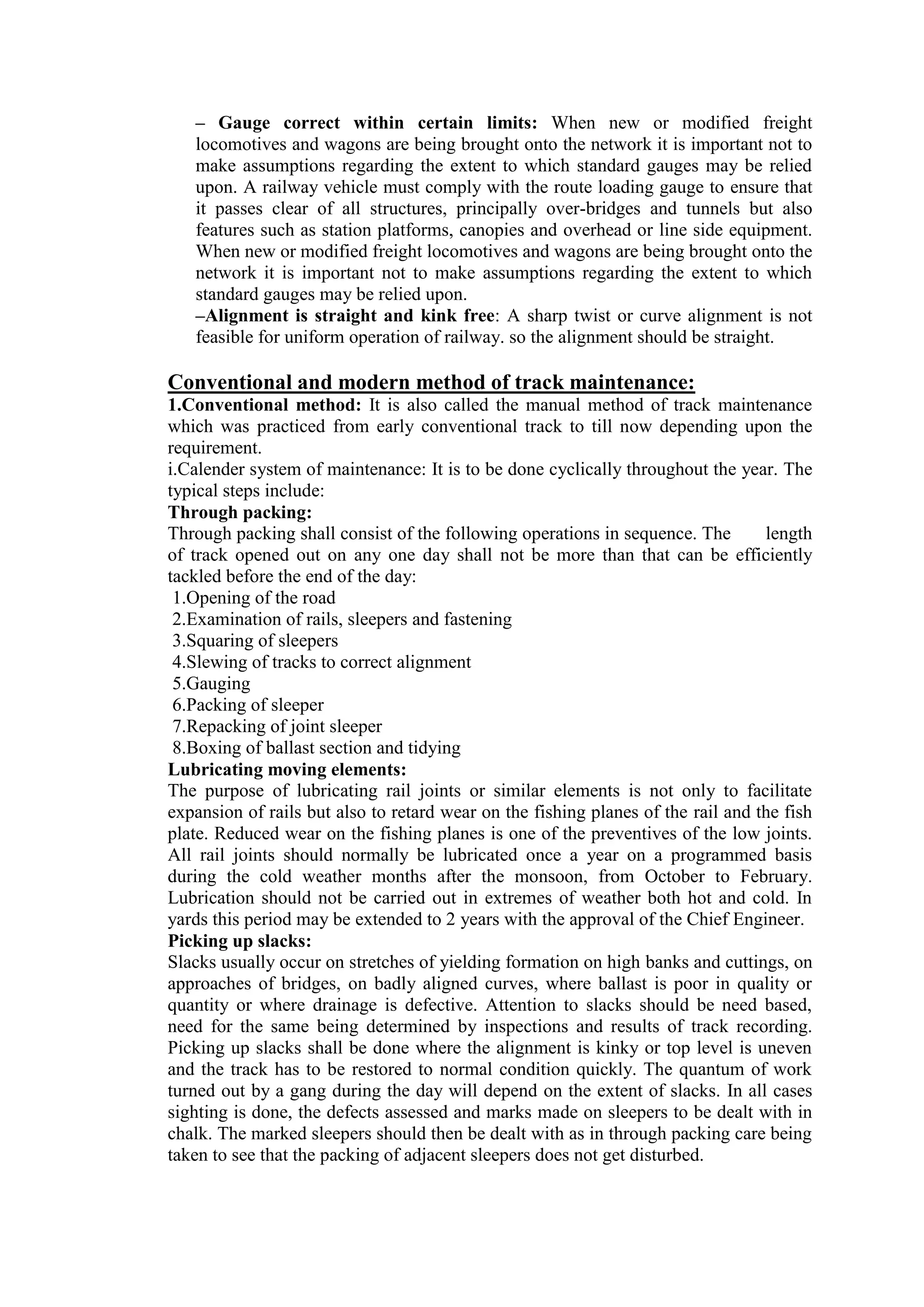 Railway turnouts ,their types and maintenance of tracks | PDF
