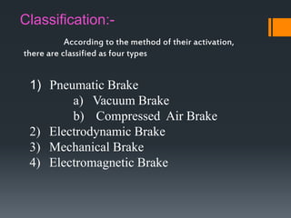 Railway wagon braking system ppt | PPTX