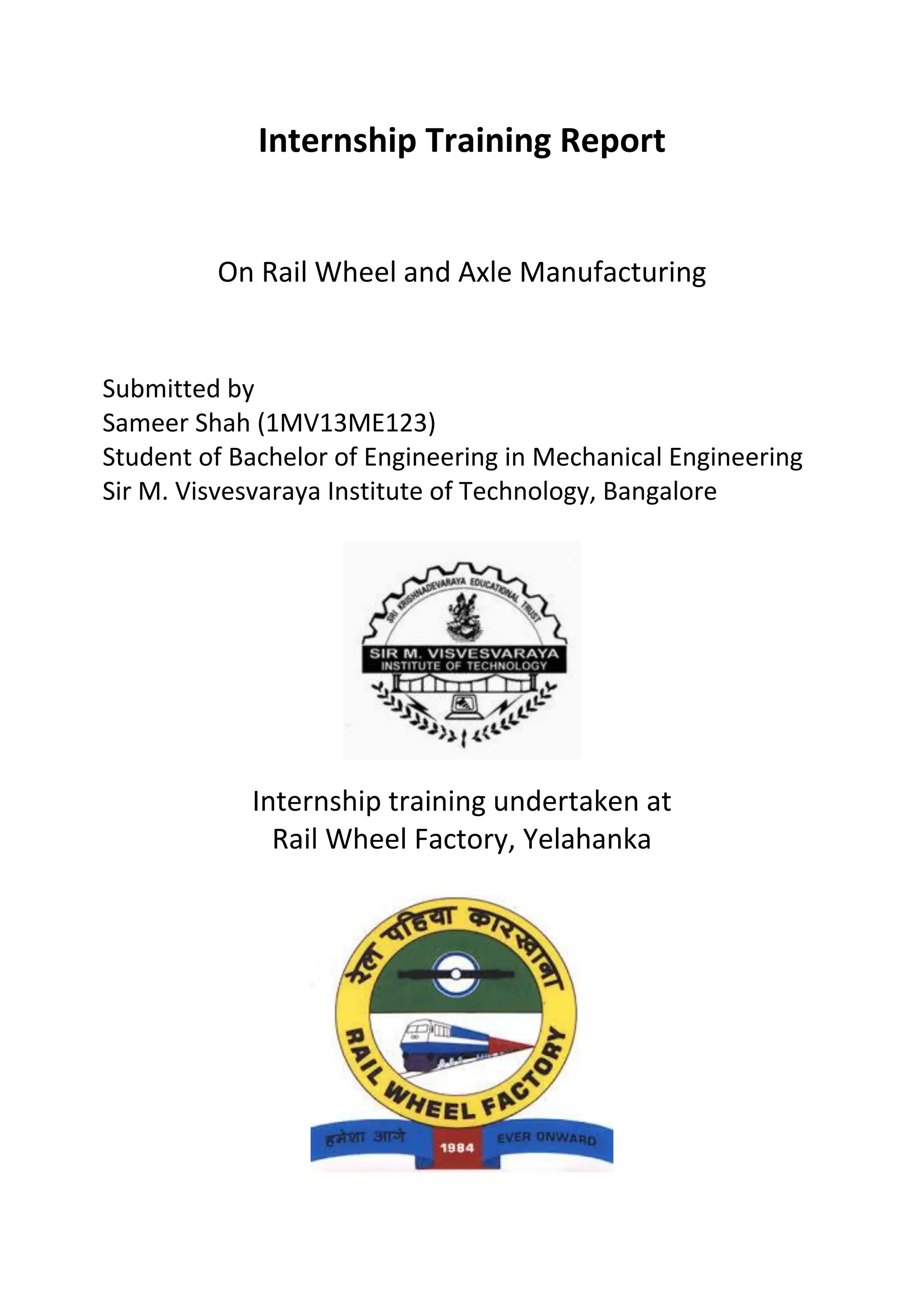 Indian Railways - Rail Wheel Factory Report | PDF