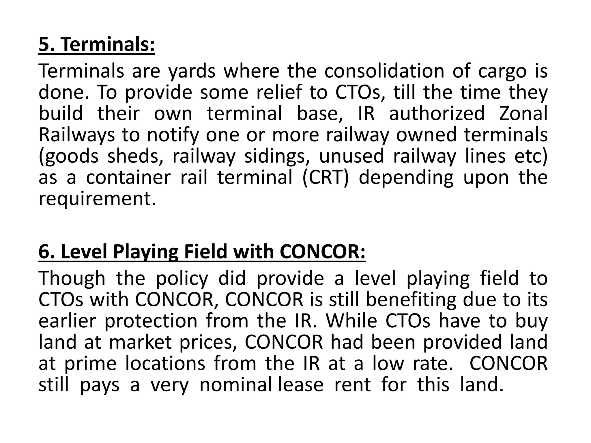 Rail yard container terminal | PPTX