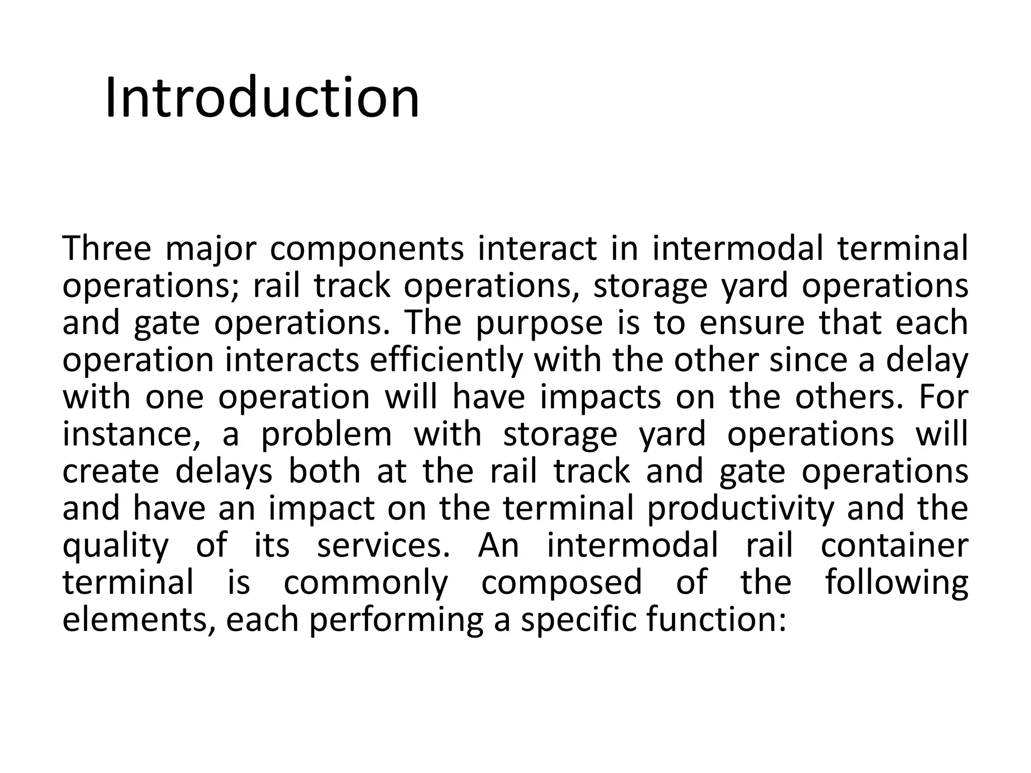 Rail yard container terminal | PPTX