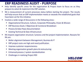 ERP Readiness Audit Importance for ERP Project Success | PPTX | Human Resources | Business