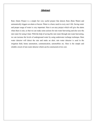 AUTOMATIC RAIN ALARM SENSOR/ CONTINUITY TESTER | PPTX