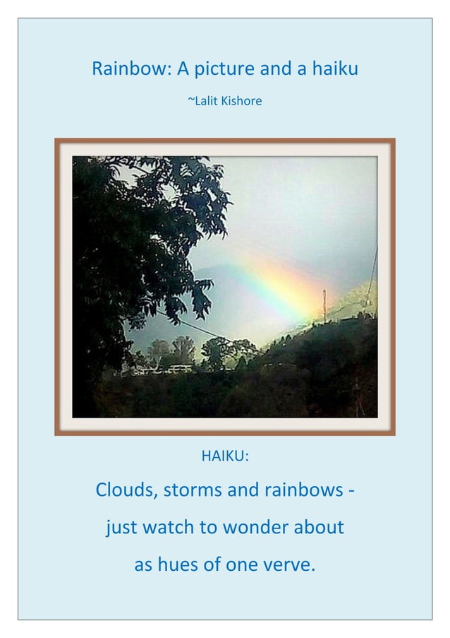 Rainbow: A picture and a haiku | DOC