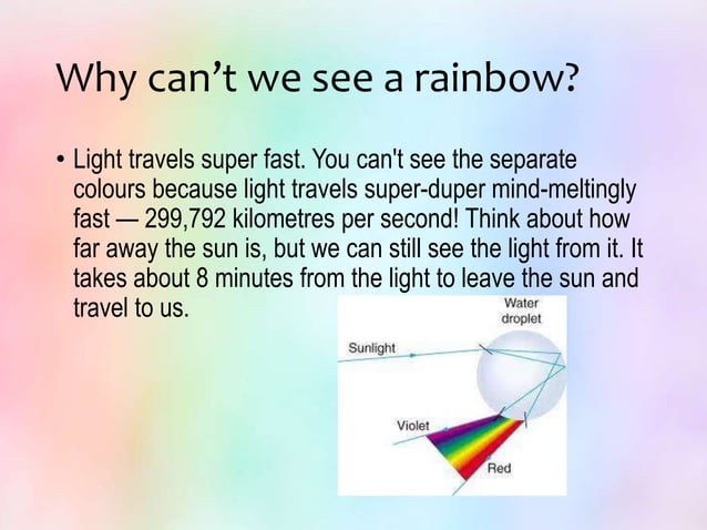 Rainbow grade 1 | PPTX | Physics | Science