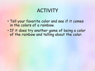 Rainbow grade 1 | PPTX