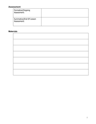 Rainbow fish lesson template | PDF