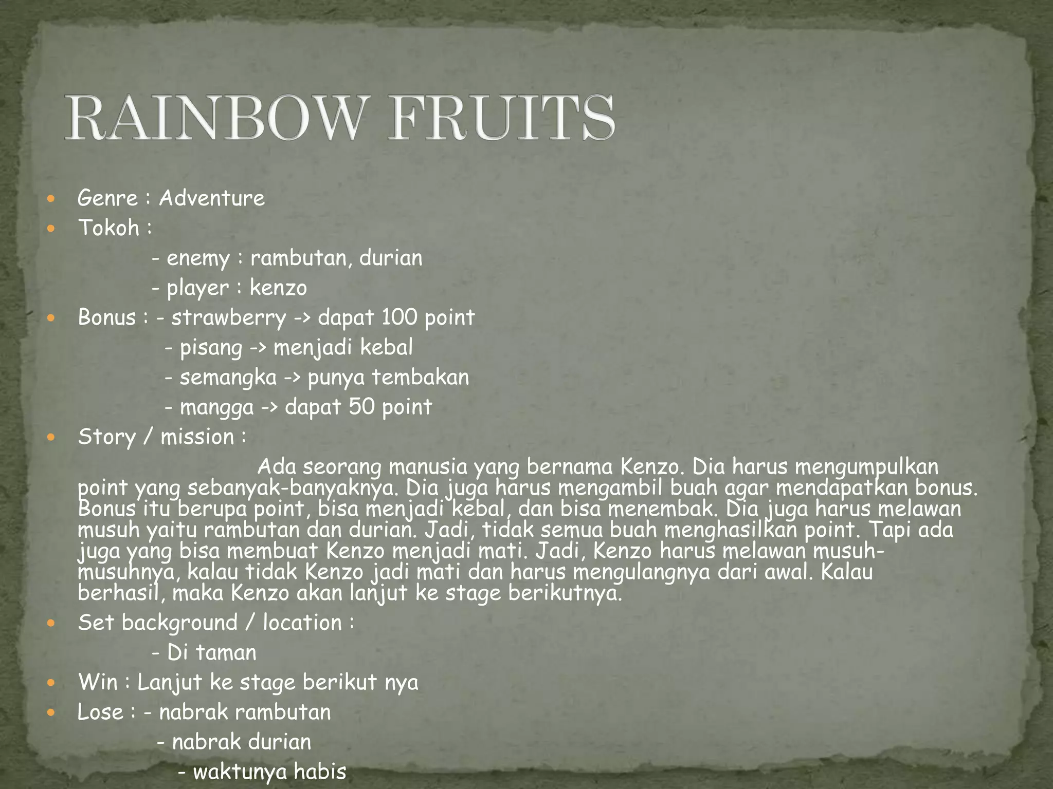 Rainbow fruits | PPT