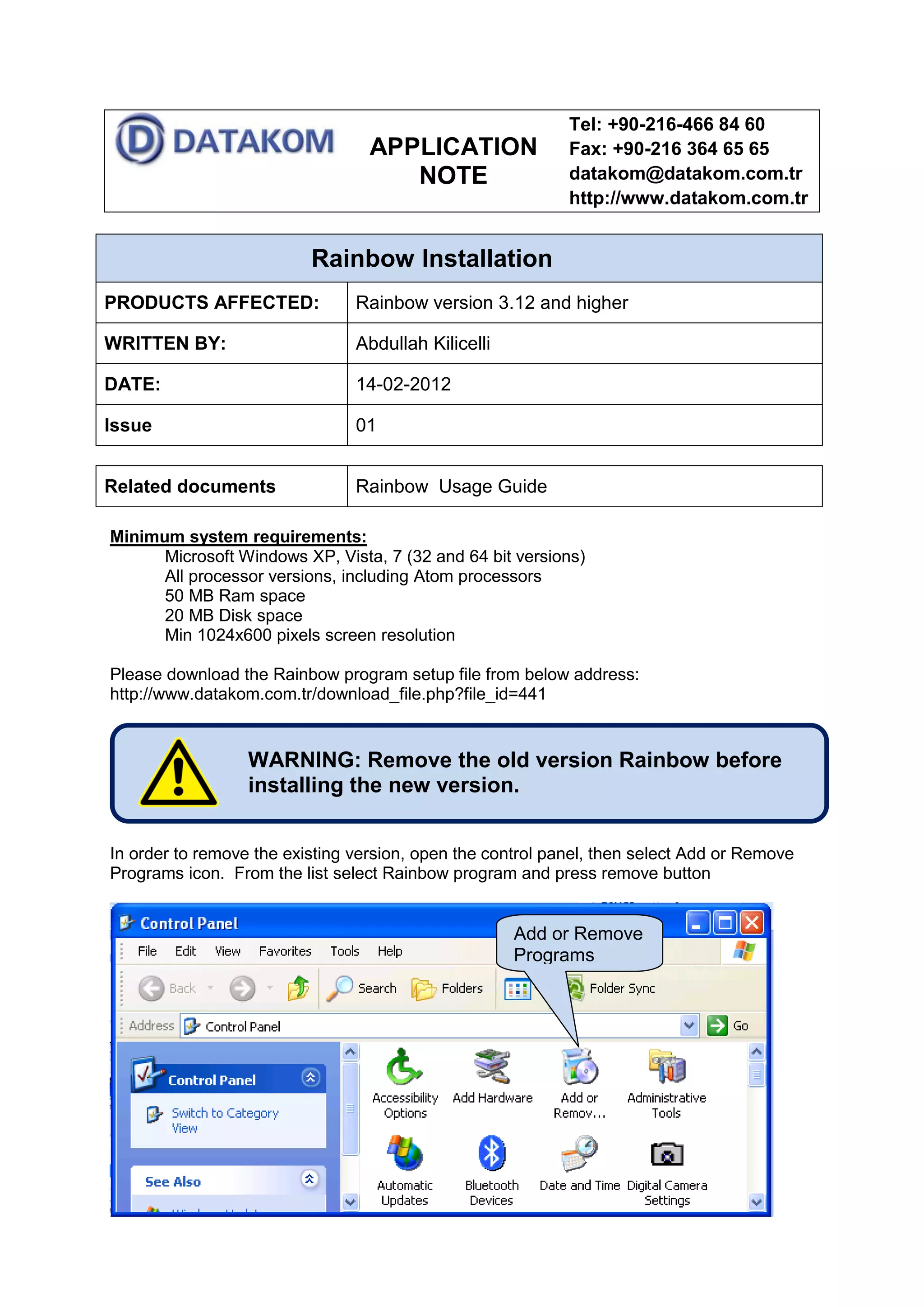 Rainbow installation | PDF | Computer Software and Applications | Computing