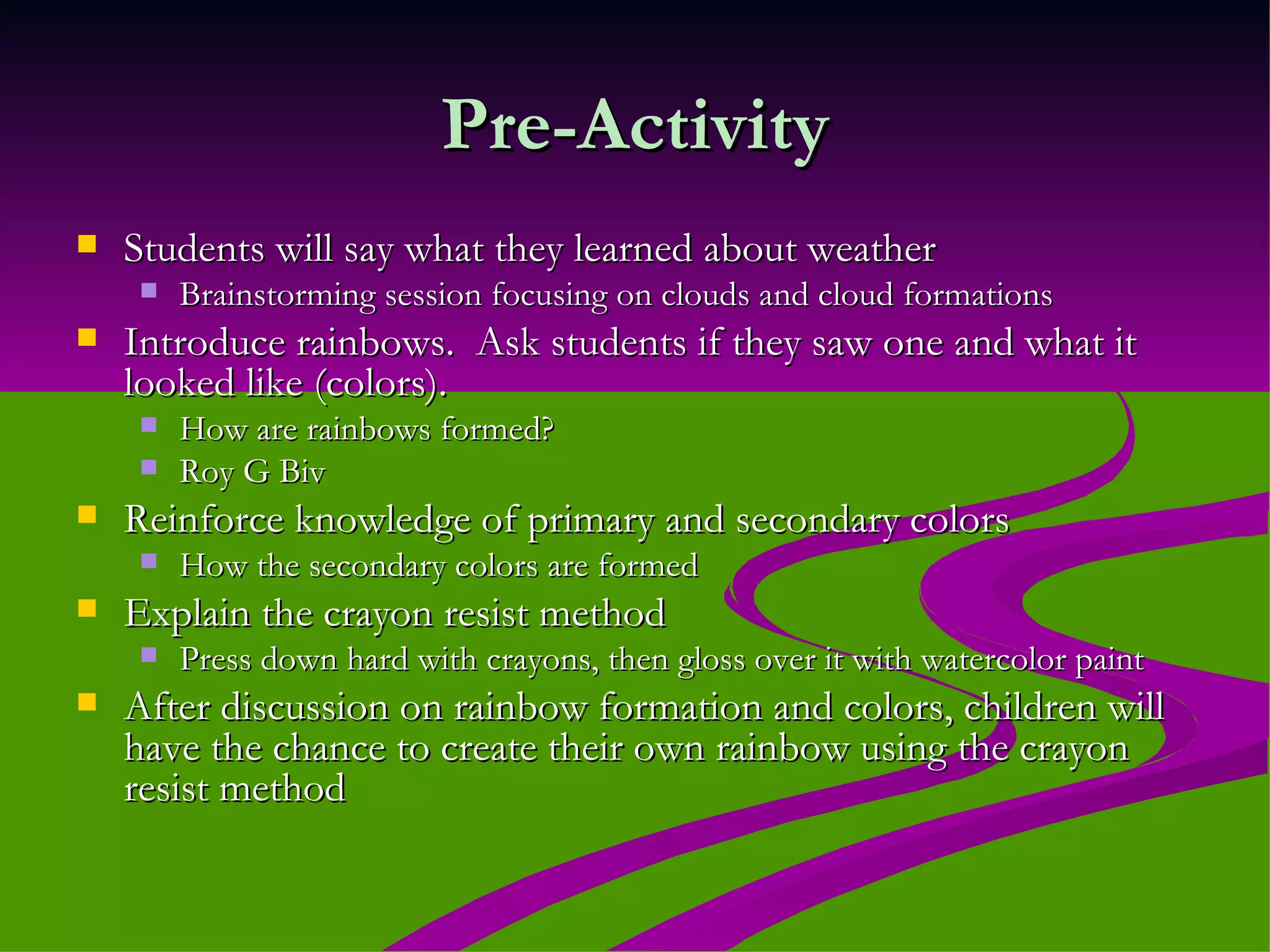 Rainbow lessonplan | PPT