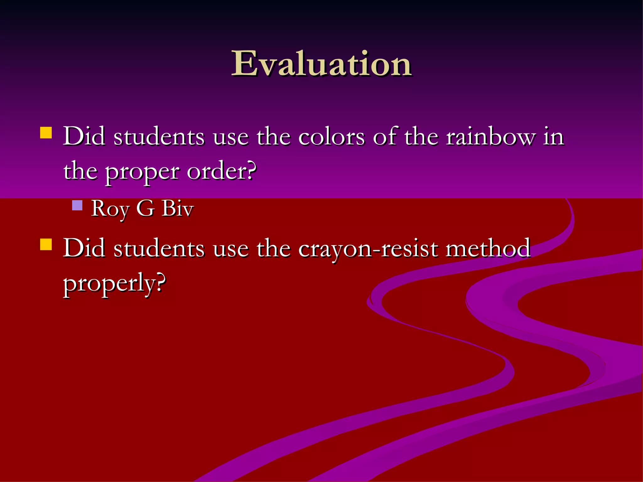 Rainbow lessonplan | PPT