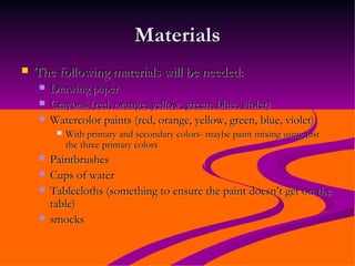 Rainbow lessonplan | PPT