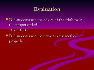 Rainbow lessonplan | PPT