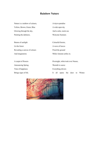 Rainbow nature | DOCX | Weather | Science