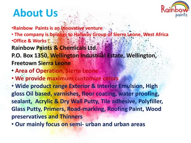 Rainbow paints presentation | PPTX | Design | Fine Art