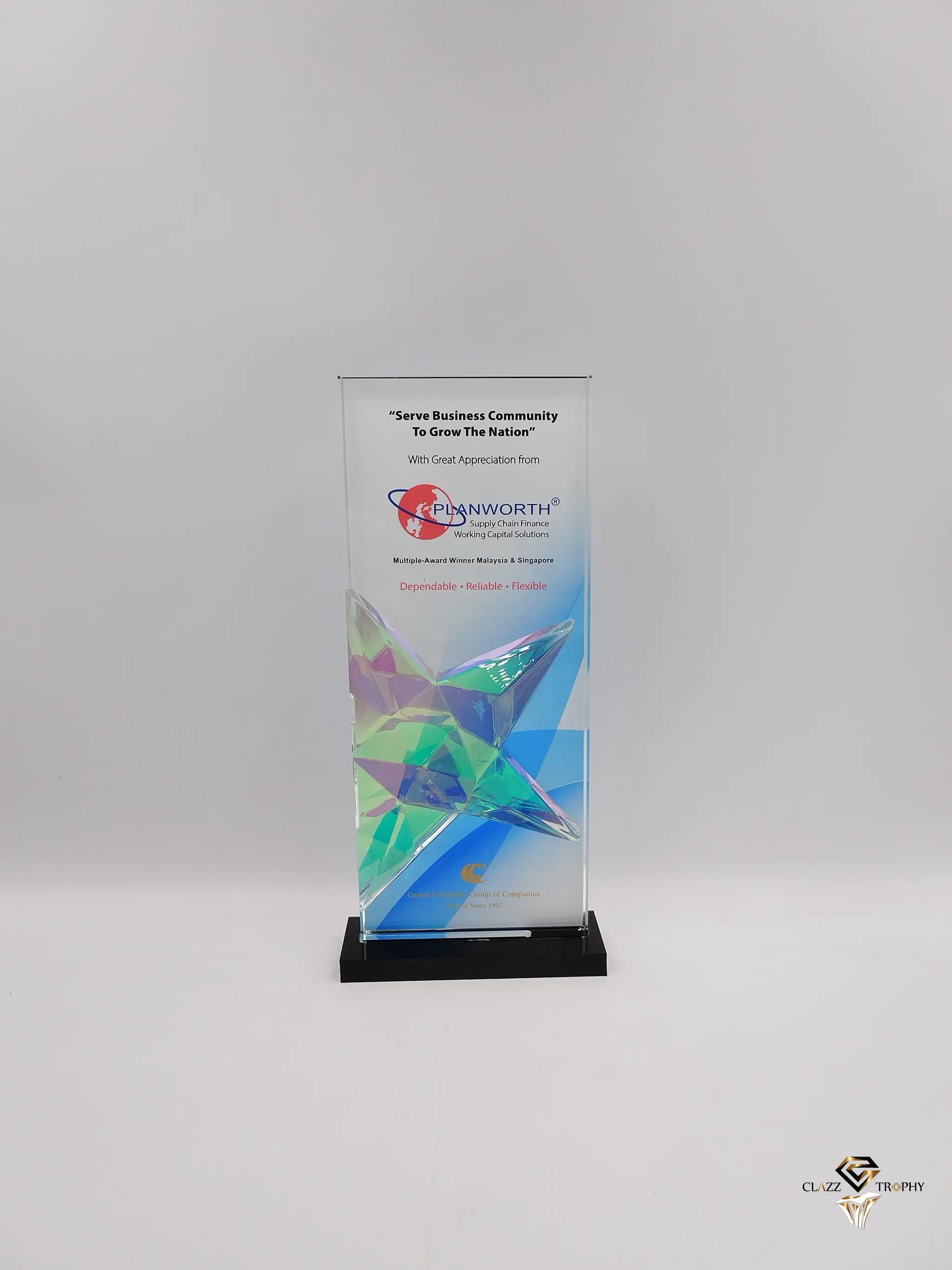 Rainbow Star Crystal Trophies at Clazz Trophy Malaysia | #1 Reliable ...