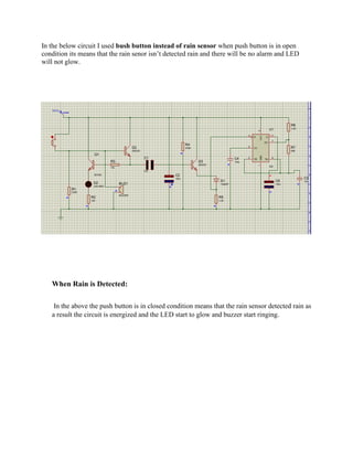 Rain detector alarm circuit | PDF