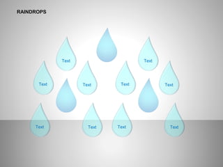 Raindrops Diagram for PowerPoint | PPT