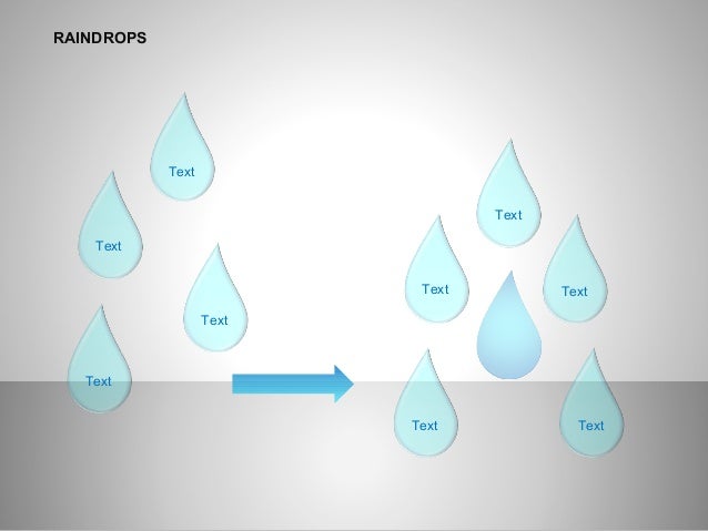 Raindrops Diagram for PowerPoint