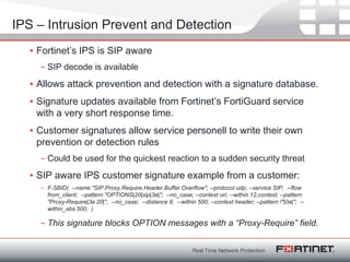 PLNOG 5: Rainer Baeder - Fortinet Overview, Fortinet VoIP Security | PPT