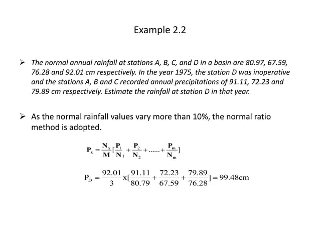 Rainfall analysis (Solved Examples)_Week2_CVE3305.pdf | Weather | Science