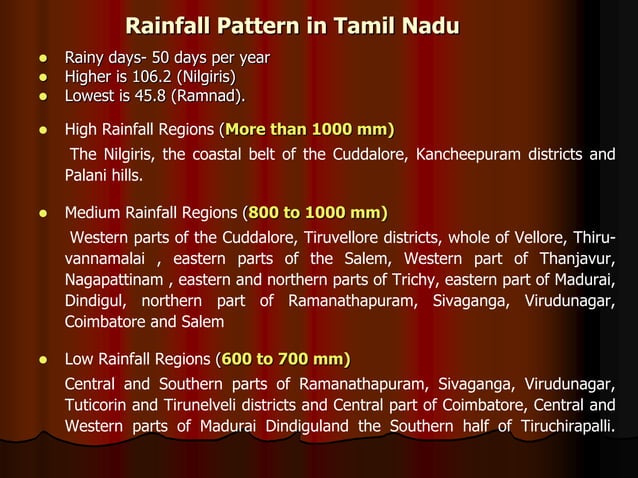 RAINFALL AND SEASONS OF TAMIL NADU.ppt | Weather | Science