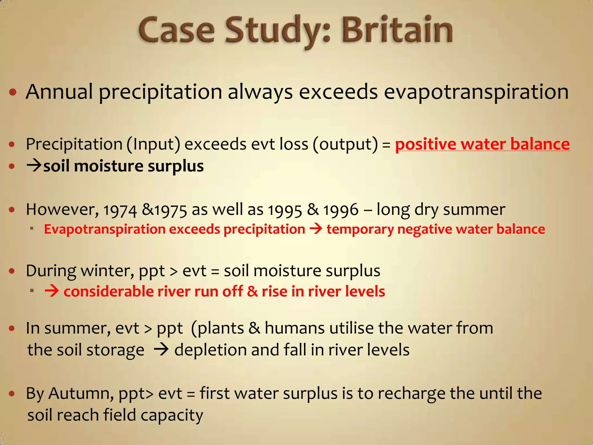 Rainfall – discharge relationship with drainage basins lesson 4 | PPTX
