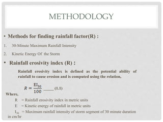 Rainfall erosivity index for nashik | PPTX