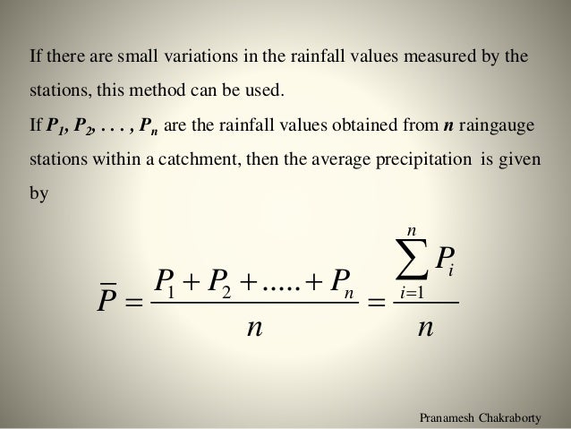 Rainfall measurement methods