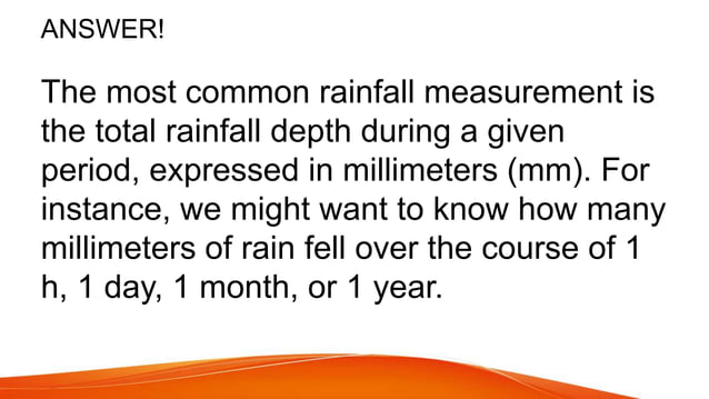 Rain fall measurements | PPTX | Weather | Science