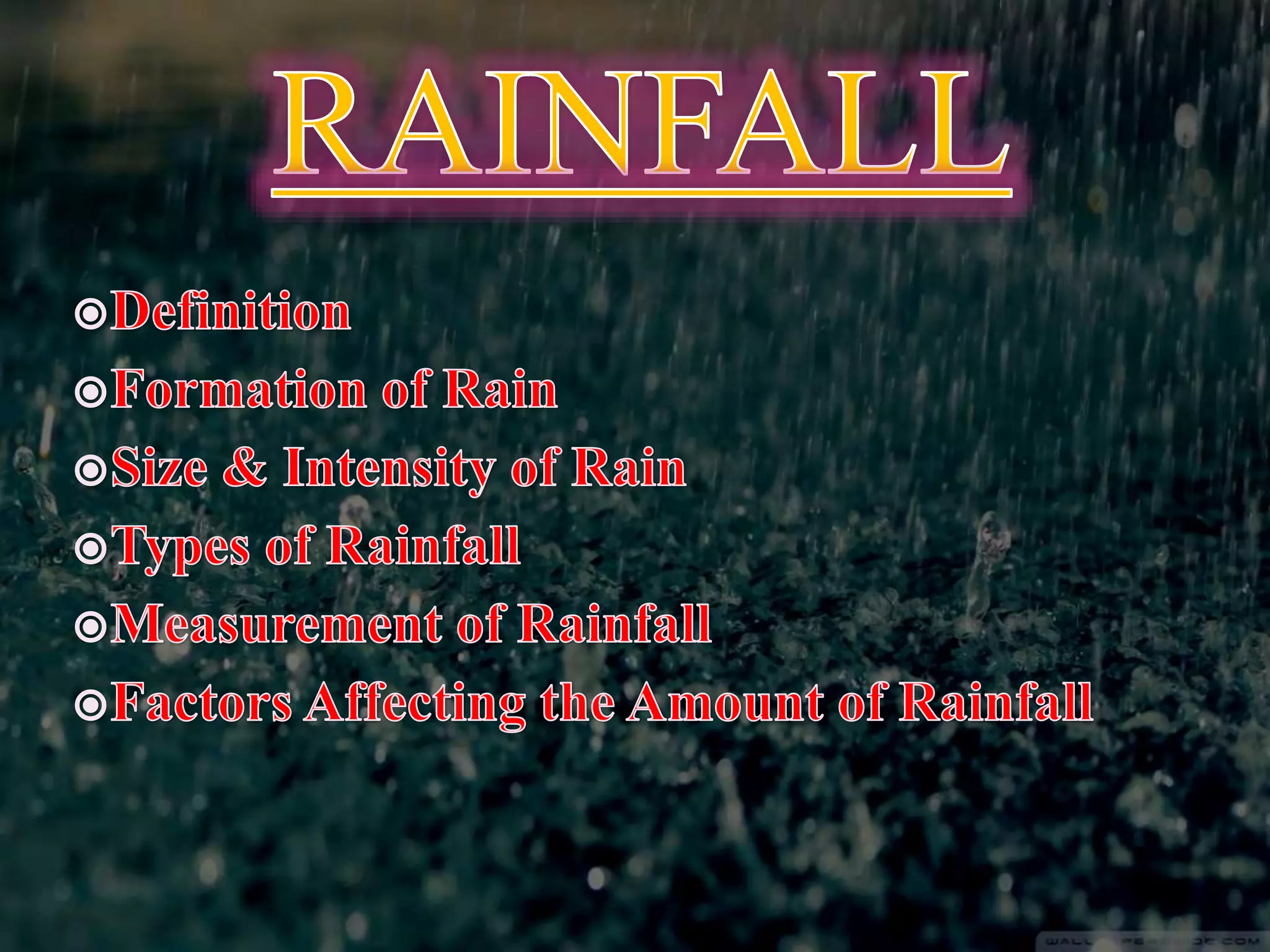 Rainfall presentation in ppt | PPTX
