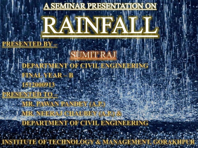 Rainfall presentation in ppt | PPTX