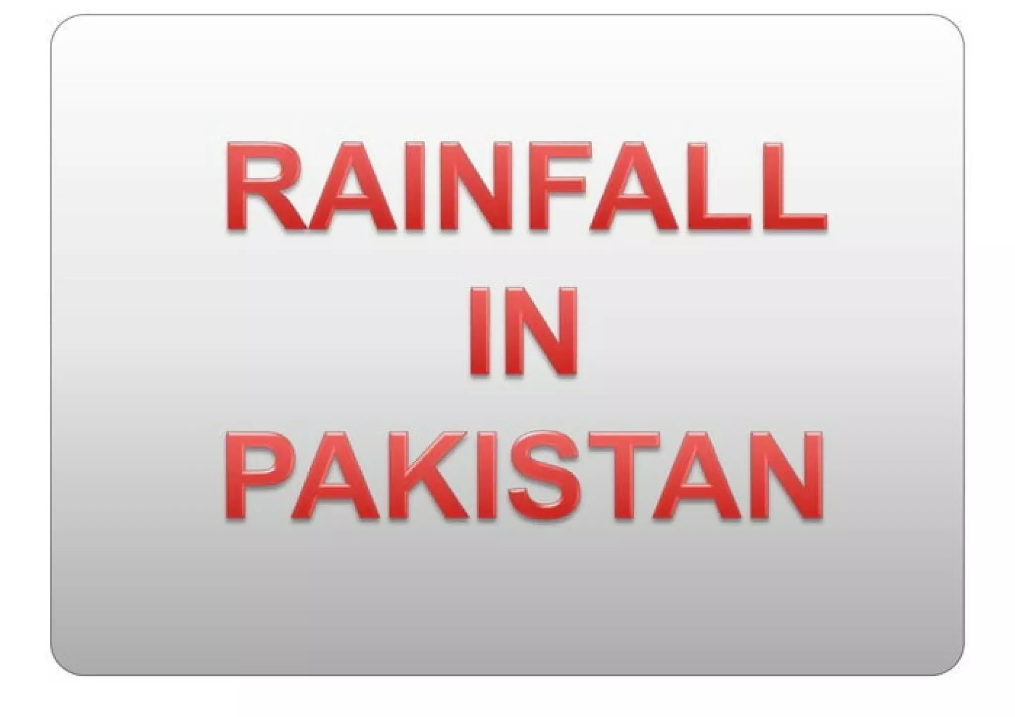 RAINFALL Presentation | PDF