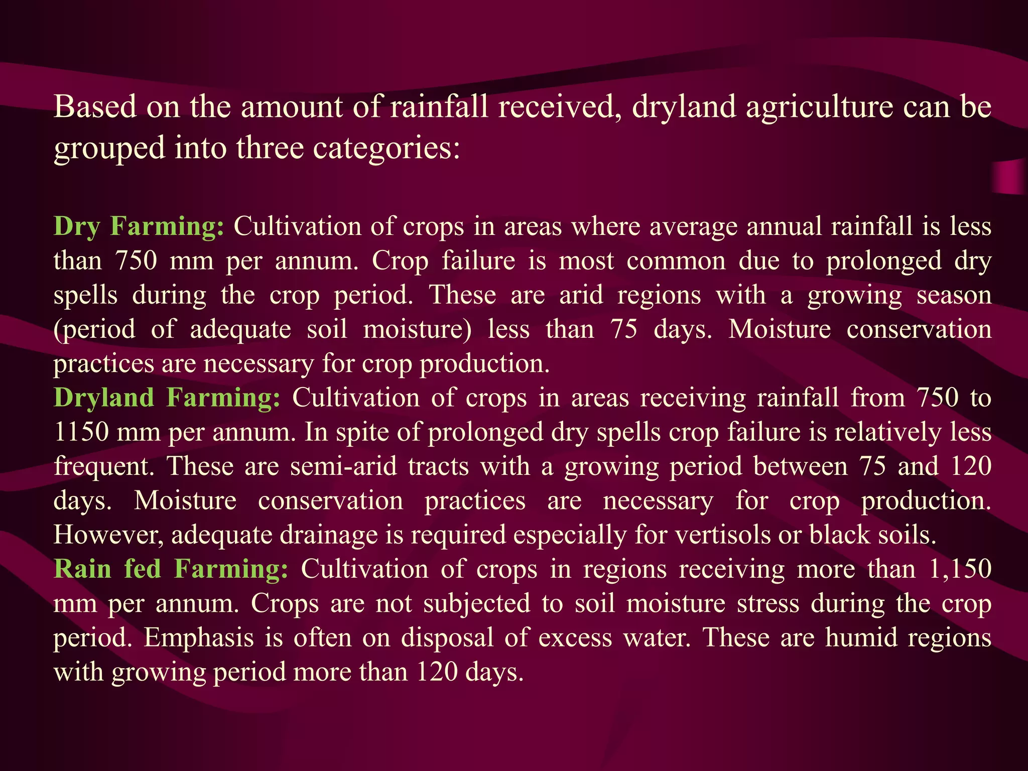 Rainfed agriculture lecture no1 | PPTX