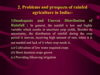 Rainfed agriculture lecture no1 | PPTX