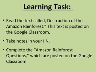Rainforests - The Amazon Rainforest | PPT