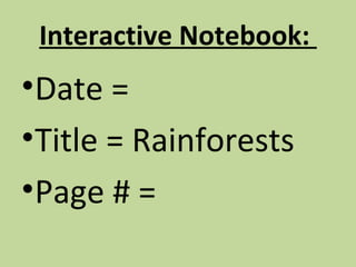 Rainforests - The Amazon Rainforest | PPT