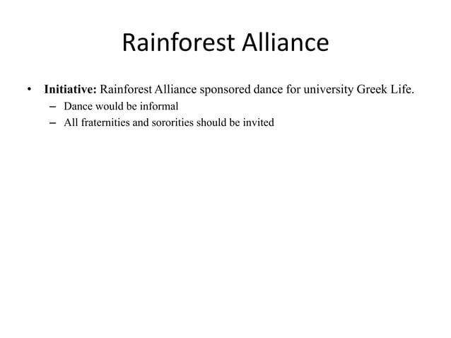 Rainforest Alliance Challenge | PPT