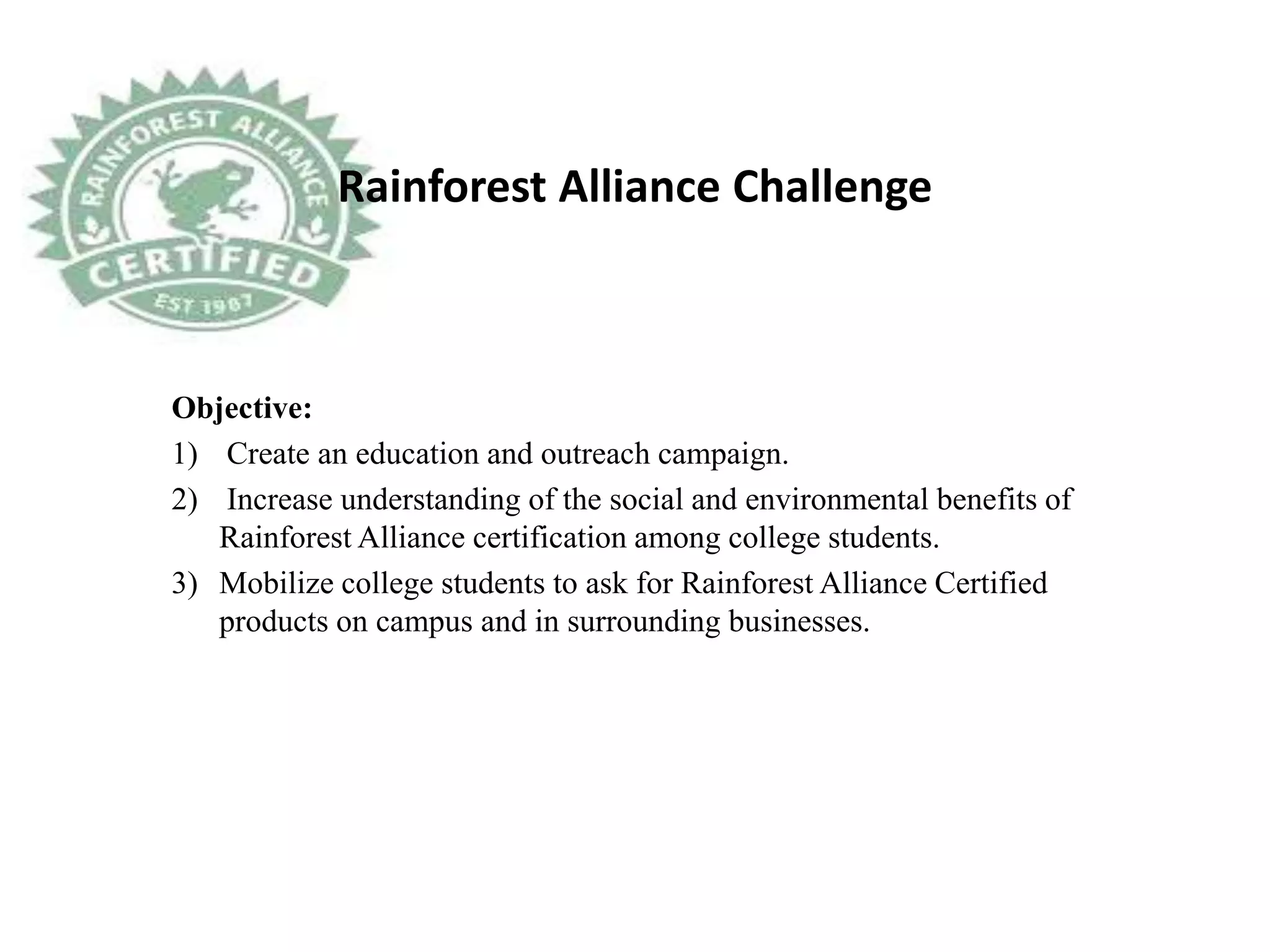Rainforest Alliance Challenge | PPTX