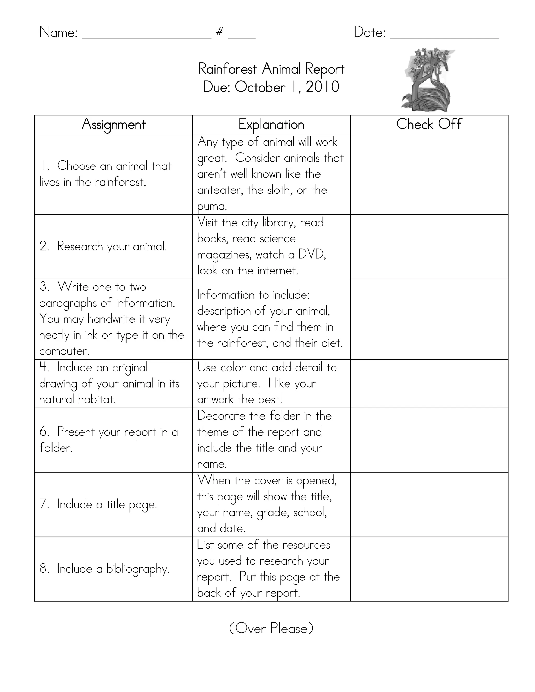 Rainforest animal report | PDF