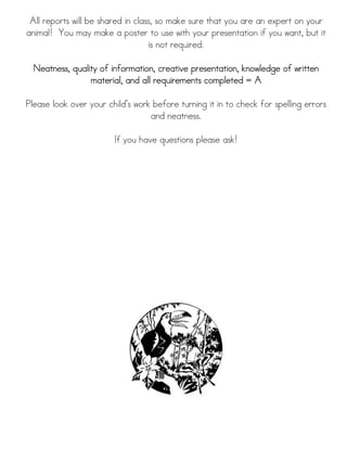 Rainforest animal report | PDF