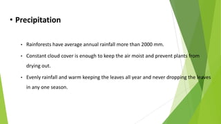 Rainforest biome and its characteristics | PPT