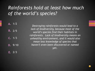 Rainforest conservation project | PPTX