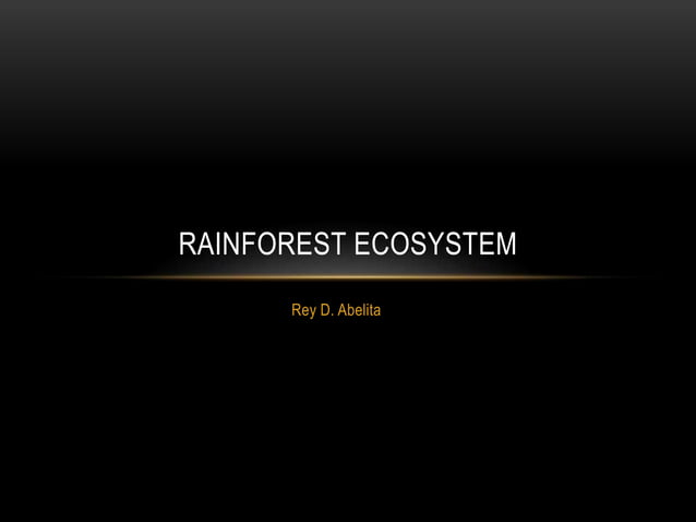 Rainforest ecosystem | PPT