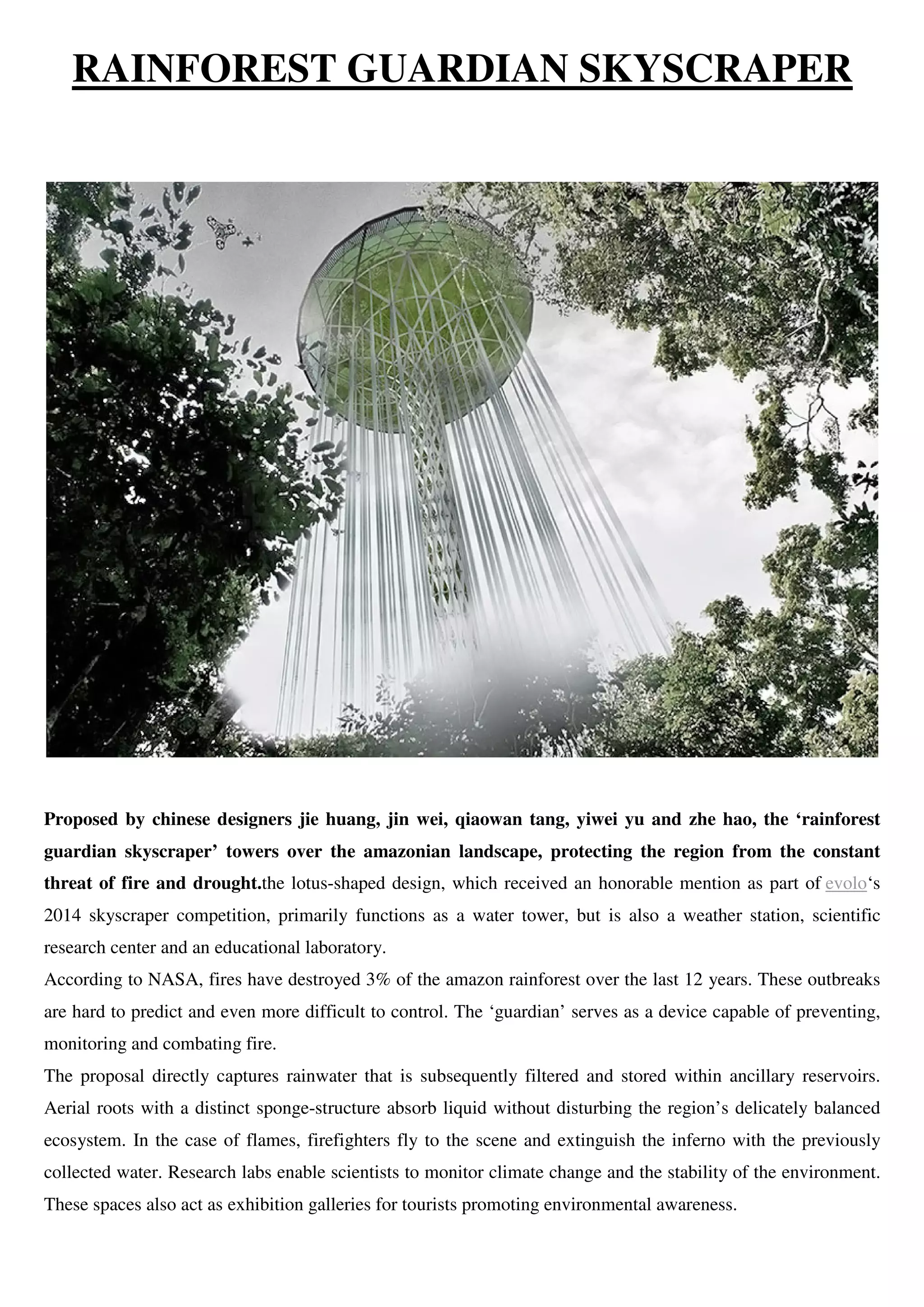 Rainforest guardian skyscraper | PDF