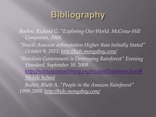 Rainforest research project powerpoint guidelines & model | PPTX