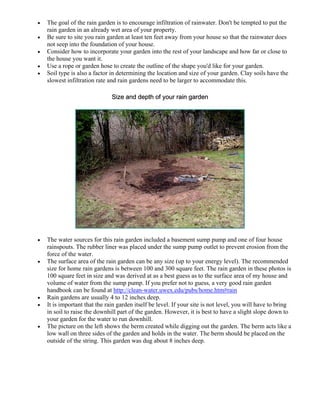 Project Aware - Rain Gardens | PDF | Gardening | Home & Garden