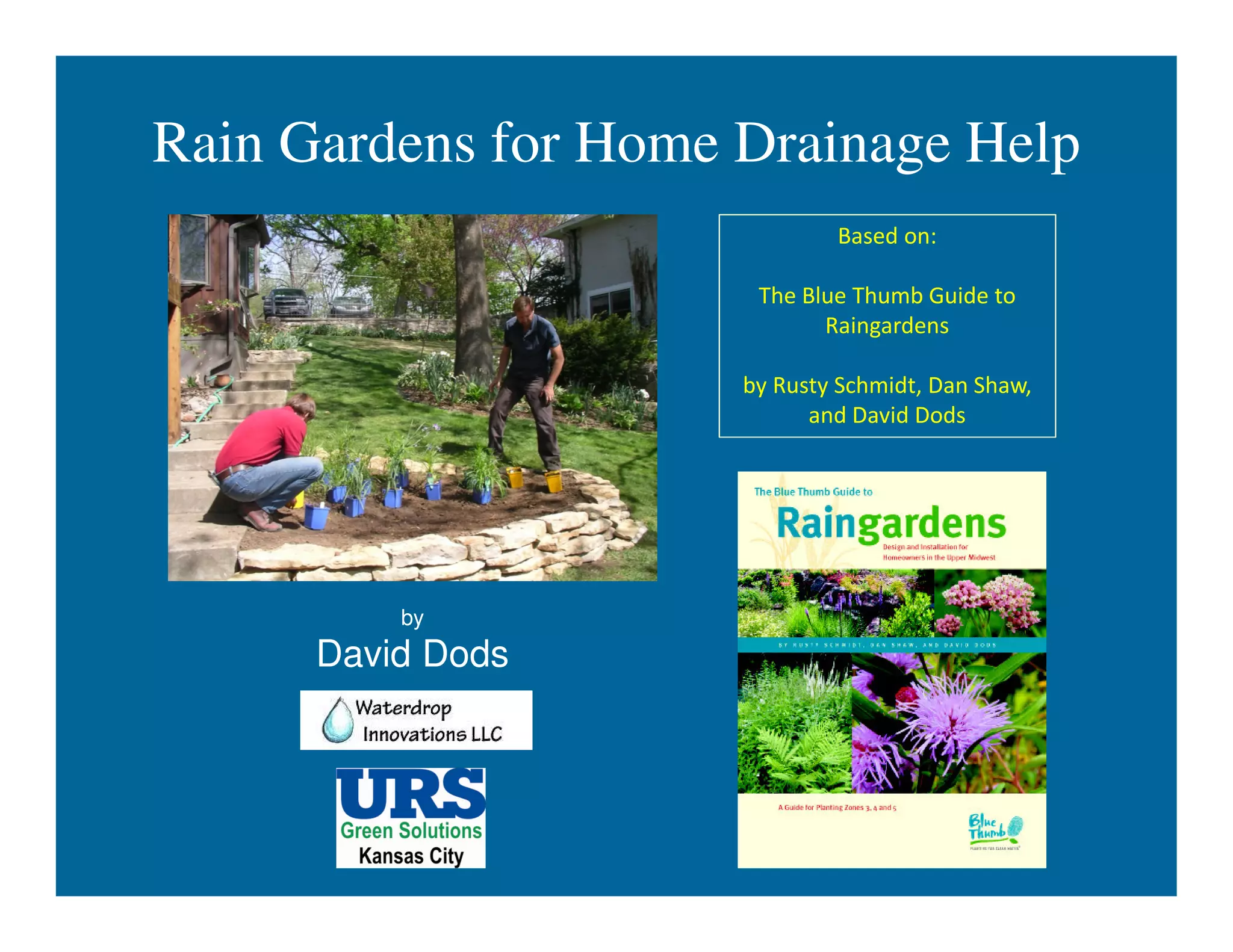 Rain gardens for home drainage help, david dods, 06 09-12 | PPT